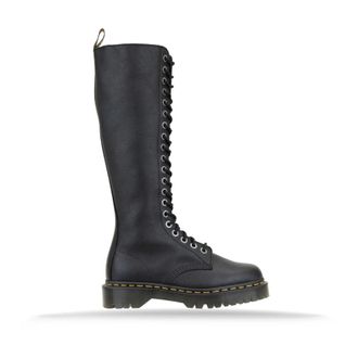 Dr. Martens Leder Schn&uuml;rstiefel mit Rei&szlig;verschluss - - Shoes - Damen - Schwarzk - 39 EU