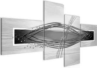 Runa Art Bild XXL 4 Teilig Abstrakt 200 x 100 cm Kunstdruck auf Vlies Leinwand Wanddeko Wohnzimmer Schlafzimmer 103041c