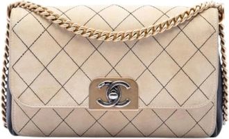 Chanel Sac bandouli&egrave;re Pre-owned &agrave; rabat - Femme - Pre-owned - Beige - Taille: ONE Size