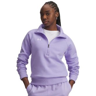 Under Armour Damen Rival Fleece Half Zip, (538) Transparent/Wei&szlig;, XS