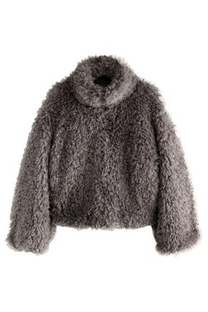 Next Fellimitatjacke Kunstfelljacke mit Rei&szlig;verschluss + Trichterkragen (1-St)