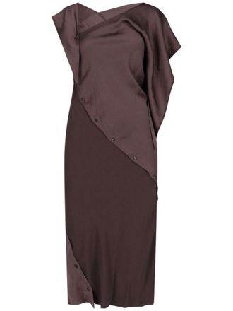 SETCHU robe longue à design asymétrique - Marron