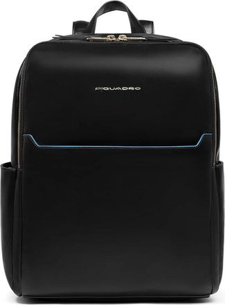 Piquadro Sac &agrave; dos pour ordinateur portable 14 en cuir Blue Square - Femme - Sacs - Noir - Taille: ONE Size