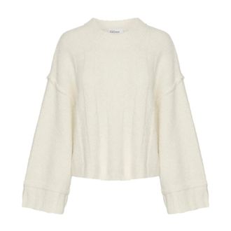 Karen by Simonsen Rundhals-Strickwaren - - Knitwear - Damen - Wei&szlig; - 2XL