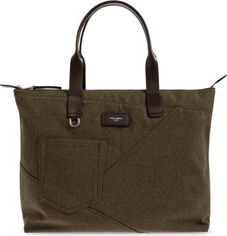 Dolce & Gabbana Homme, Sacs, Vert, Taille: ONE Size Sac Shopper Adamo