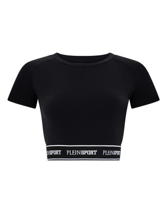 Plein Sport Fleece Cropped T-Shirt