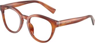 Dolce & Gabbana Homme, Accessoires, Brun, Taille: 52 MM Phantos Eyeglasses