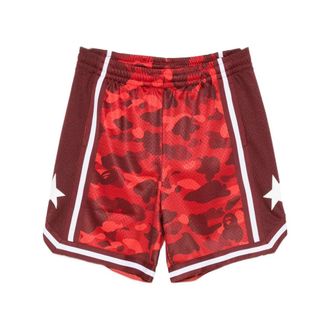 A Bathing Ape ABC Camo Mesh Shorts - - Shorts - Herren - Rot - M
