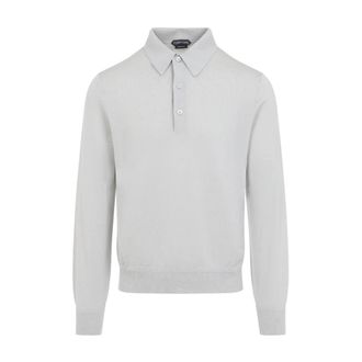 Tom Ford Kaschmir-Seide-Polo - - Knitwear - Herren - Wei&szlig; - XL