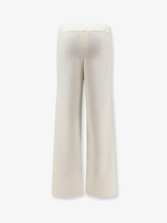 Max Mara Womens Knit Trousers Mxmbaldo Beige Wool