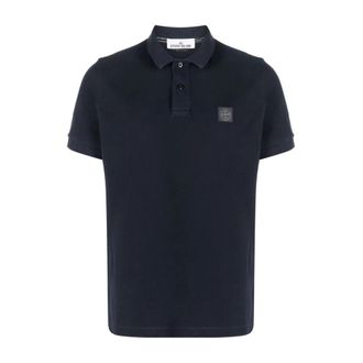 Stone Island Homme, Tops, Bleu, Taille: M Polo Slim-Fit Bleu