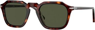 Persol Eckige Acetat-Sonnenbrille - - Accessories - unisex - Braun - 52 MM