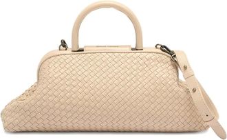 Officine Creative sac porté épaule en cuir à design tressé - Tons neutres