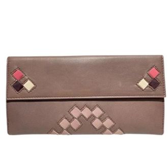 Bottega Veneta Portefeuille long vintage Pre-owned (tri-fold) - Femme - Pre-owned - Brun - Taille: ONE Size