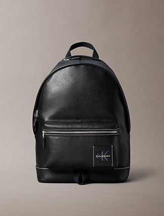 Calvin Klein Sac &agrave; dos/valise &agrave; roulettes avec logo embl&eacute;matique grain&eacute;