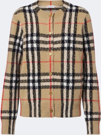 Burberry Cardigan Burberry Check aus Kaschmir