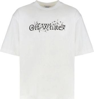 Off-white Homme, Tops, Blanc, Taille: XL T-shirt &agrave; Col Rond