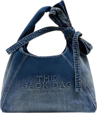 Marc Jacobs Femme, Sacs, Bleu, Taille: ONE Size The Bow Denim Sack Bag
