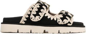 Mou Pantoletten New Bio With Buckles SW461005A Schwarz