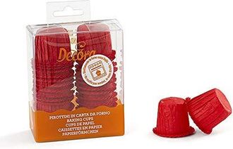 Decora 0339802 ROT ZERKNITTERT MUFFINFÖRMCHEN 30 X 35 MM 35ST