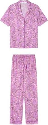 Women'secret Long Pyjama Mix and Match Journal, Violet, XXL Femme