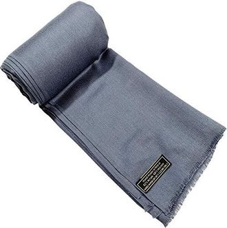 CJ Apparel Gris Foncé Echarpe Secondes en Châle Solide Couleur Unie Conception Wrap Étole Pashmina