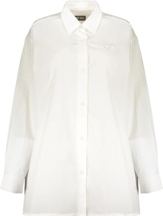 Diesel Femme, Blouses et Chemises, Blanc, Taille: 38 FR Cotton Shirt