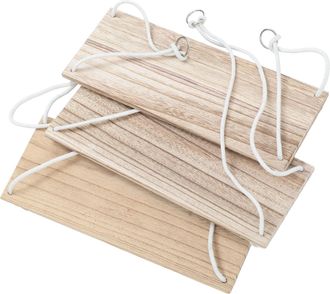 BESPORTBLE Boho Wandregal H&auml;ngend aus Rustikalem Holz Verstellbares 3 Stufiges Seil H&auml;ngeregal f&uuml;r Schlafzimmer K&uuml;che und Badezimmer Schwebendes Wandregal zur De