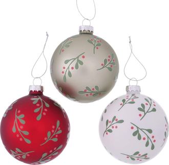 Boltze Boltze 2024444 Ingrid Weihnachtskugel Sortiert 8 cm (1 St&uuml;ck)