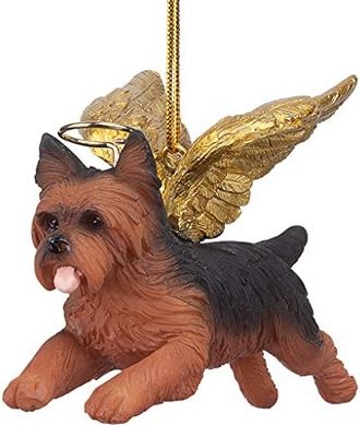 Design Toscano Christbaumschmuck - Ehren Die Pooch Yorkie Feiertags-Engels-Hundeornamente