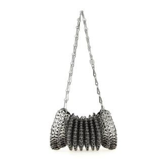 Paco Rabanne Umh&auml;ngetasche aus Metall im Akkordeon-Design - - Bags - Damen - Grau - ONE SIZE