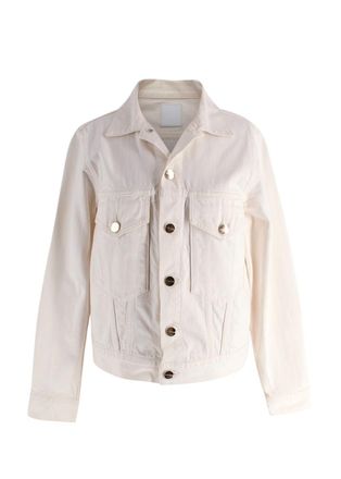 Gold Sign Ecru Denim Jacket Size XS