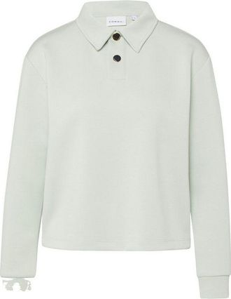 Comma Sweatshirt Sweatshirt Softes Sweatshirt mit Polokragen