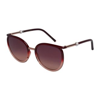 Carolina Herrera Femme, Accessoires, Rouge, Taille: ONE Size Lunettes de soleil rondes oversize