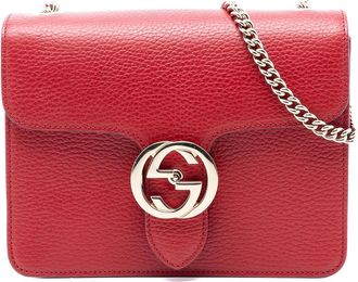 Gucci Hobo Bags - Small Dollar Calfskin Interlocking G Crossbody - Gr. unisize - in Rot - f&uuml;r Damen
