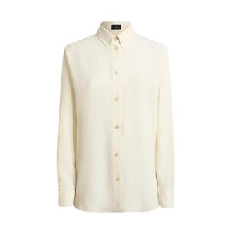 Etro Chemise en jacquard de coton ray&eacute; - Femme - Blouses et Chemises - Beige - Taille: 40 FR