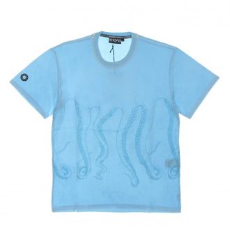 Octopus T-Shirt - - Tops - Herren - Blau - XL