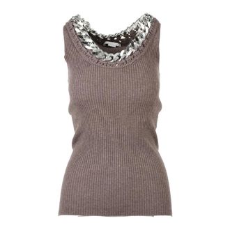 Stella McCartney Femme, Tops, Brun, Taille: 38 FR Hauts sans manches