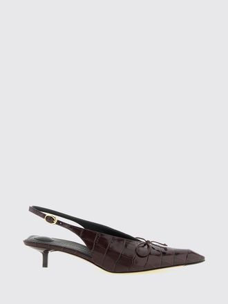 Jacquemus The Cubisto Slingback-Pumps aus Leder in Kroko-Optik mit Schleife