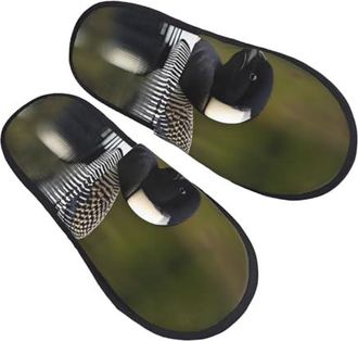 Generic Chaud Pantoufles Femmes Imprim&eacute; doiseau de la nature du huard Chausson Maison L&eacute;g&egrave;re Chaussons Homme pour Hiver Adulte Femme L
