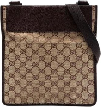 Gucci unisex, Pre-owned, Beige, Taille: ONE Size Sac bandouli&egrave;re vintage en toile Pre-owned