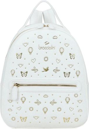 Braccialini Femme, Sacs, Blanc, Taille: ONE Size Beth Strass Backpack