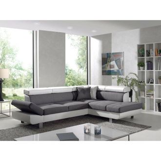 Best Mobilier Bestmobilier - Lisbona - canap&eacute; dangle droit convertible - 5 places - avec t&ecirc;ti&egrave;res