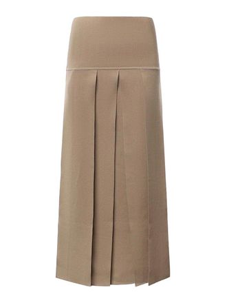Alaia Jupe Midi - Beige