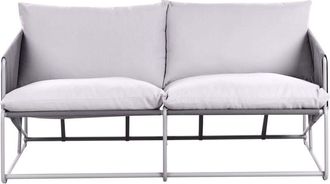 Beliani Gartensofa 2-Sitzer PONTE Metall Grau