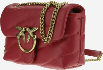 Pinko Quilted Leather Shoulder Bag - Red