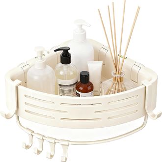 Generic Duschregale - Saugnapf mit Handtuchhalterhaken | Bathroom Corner Shelf Wall Organizer Rack | Ideal f&uuml;r K&uuml;che, Apartment, Hotel, Heimdekoration, zum Au