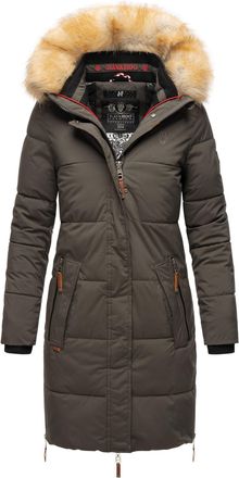 Navahoo Damen Winterjacke Halina - Warmer Parka mit Abnehmbarem Kunstfellkragen