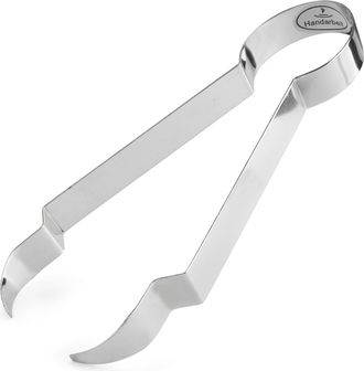 NKlaus NKLaus 17cm Kohlezange Edelstahl Räucherzange silber Räucherzubehör Shisha Grill Zange 39176