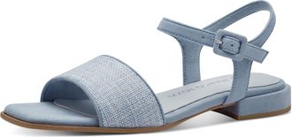 Marco Tozzi Damen Sandalen mit Absatz mit Verstellbarem Riemen Bequem, Blau (Polar Comb), 40 EU